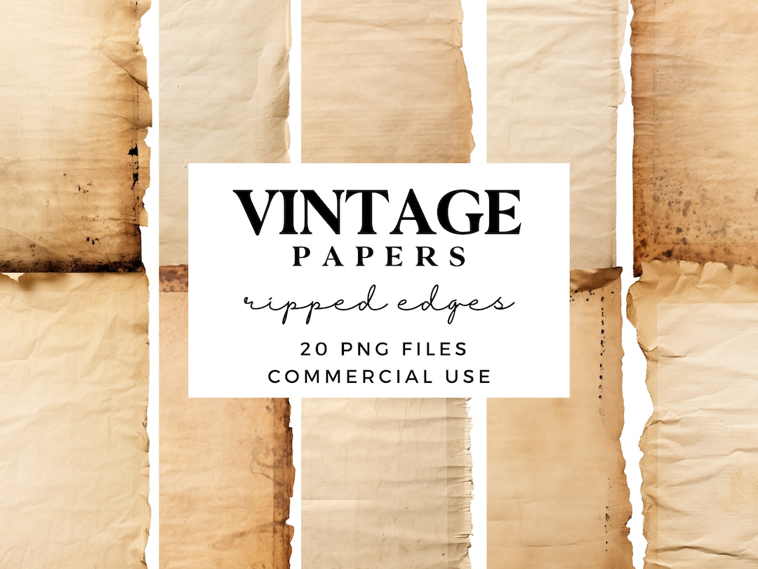 Old Paper With Ripped Edges - Vintage Grunge Paper Textures - Antique ...