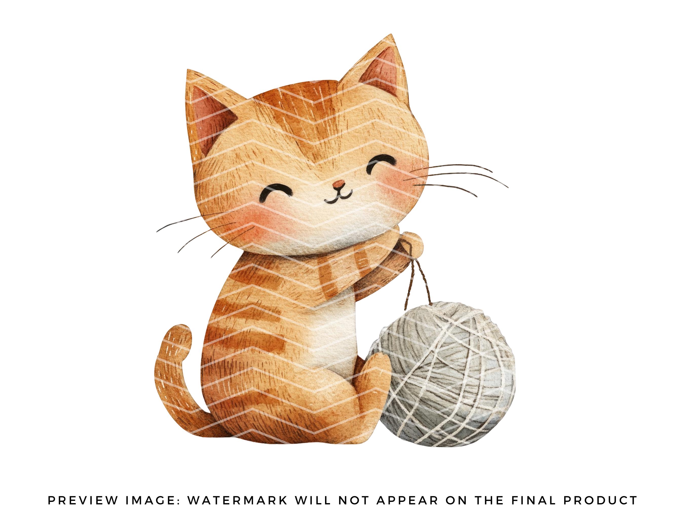 Playful Kittens Clipart PNG - Cute Cartoon Cats Clipart - Funny Kitten ...