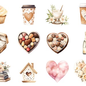 Valentines Clipart Bundle - Neutral Valentines Day Clip Art Set ...