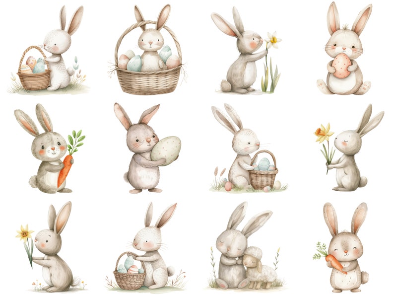 Easter Bunny Clipart PNG - Easter Rabbit Clip Art - Easter Bunnies ...