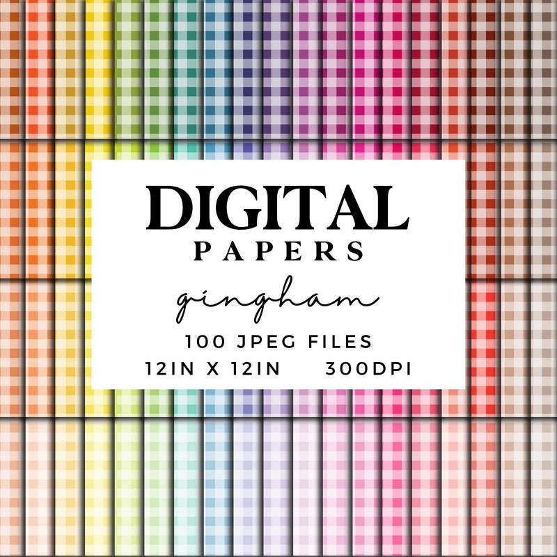 Gingham Paper - Etsy