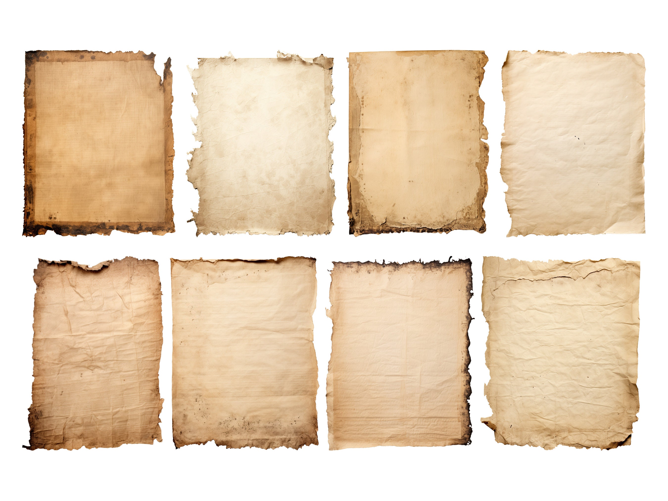 Old Paper With Ripped Edges - Vintage Grunge Paper Textures - Antique ...