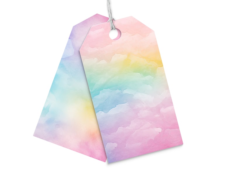 Watercolour Rainbow Digital Paper - Card Making - Pastel Rainbow ...