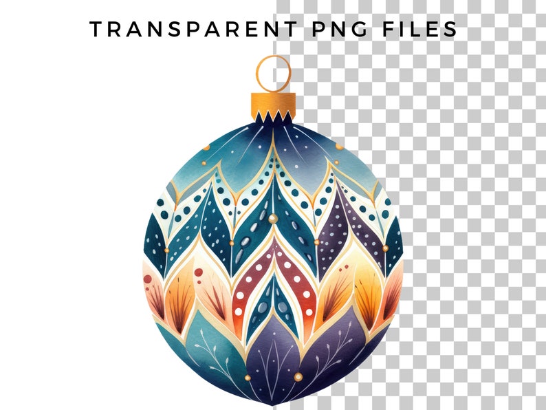 Christmas Baubles Clipart in Jewel Tones Xmas Ornament Clip - Etsy
