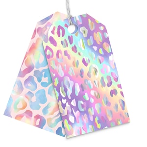 Leopard Print Seamless Patterns in Rainbow Colours - Iridescent Animal ...