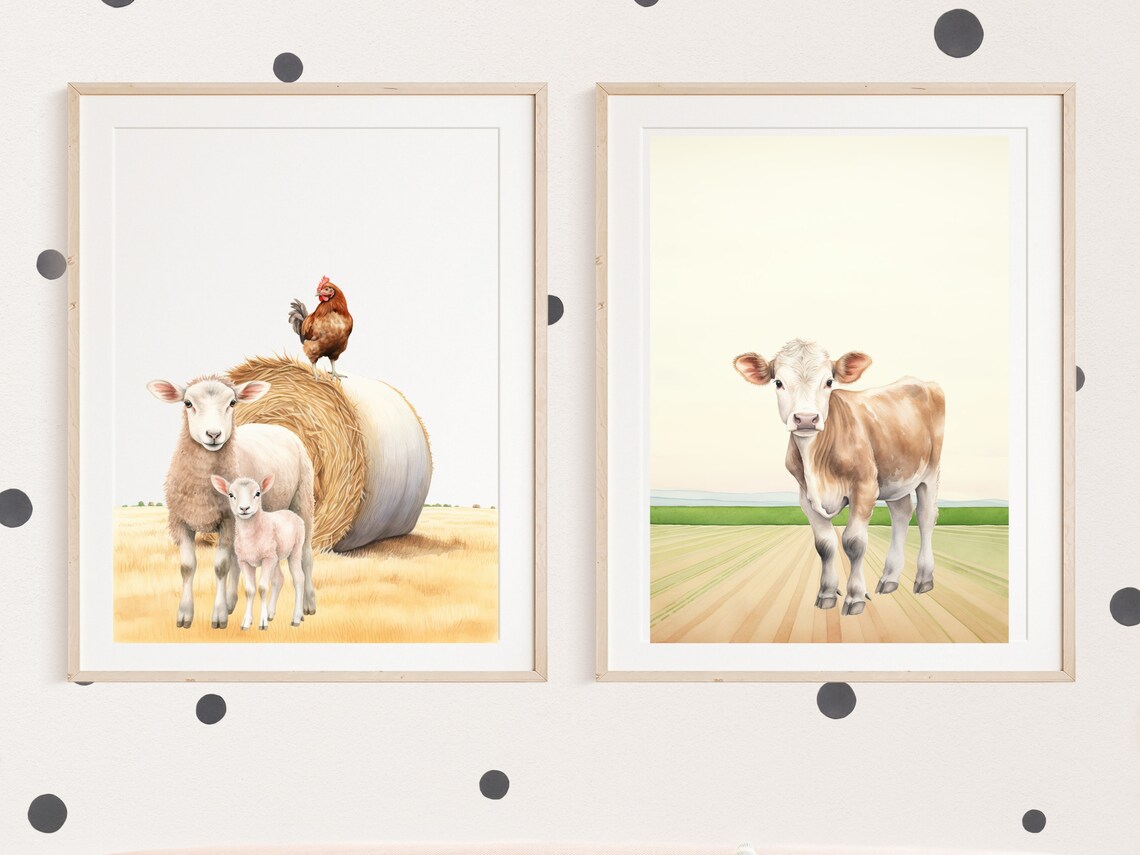 Farm Animals Clipart Watercolor Clipart for Commercial Use Farm Clip ...