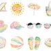 Summer Clipart PNG - Cute Pool Party Clipart Bundle - Watercolour Beach ...