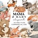 Mama & Baby Animal Clipart - Cute Baby Animals - Commercial Use - Mama ...