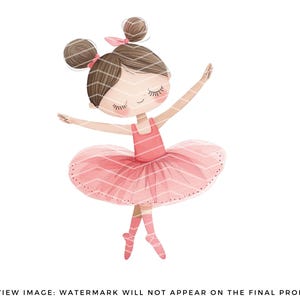 Ballerina Clipart Set - Ballet Dance Clip Art for Nursery Wall Art ...