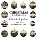 Christmas Baubles Clipart in Black & Gold - Xmas Ornament Clip Art ...