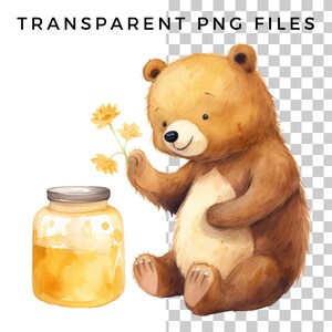 45 X Honey Bee Clipart Bundle - Watercolor Bee Clip Art Set With ...