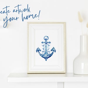 Nautical Clipart - Anchors and Boats Clip Art in Blue and White ...