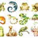 Reptiles & Amphibians Clipart Bundle - Cute Reptile Clipart - Cute ...
