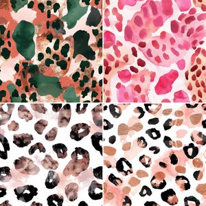 Leopard Print Seamless Patterns is Rose Gold - Animal Print Digital ...