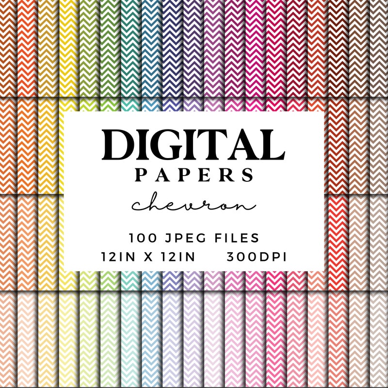 Chevron Scrapbook Paper - Etsy