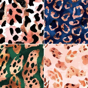 Leopard Print Seamless Patterns is Rose Gold - Animal Print Digital ...