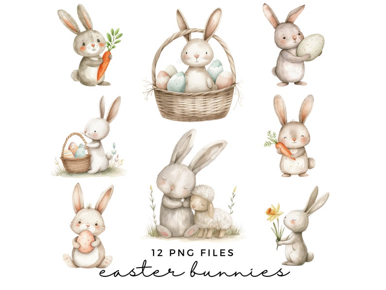 Easter Bunny Clipart PNG Easter Rabbit Clip Art Easter Bunnies Nursery ...