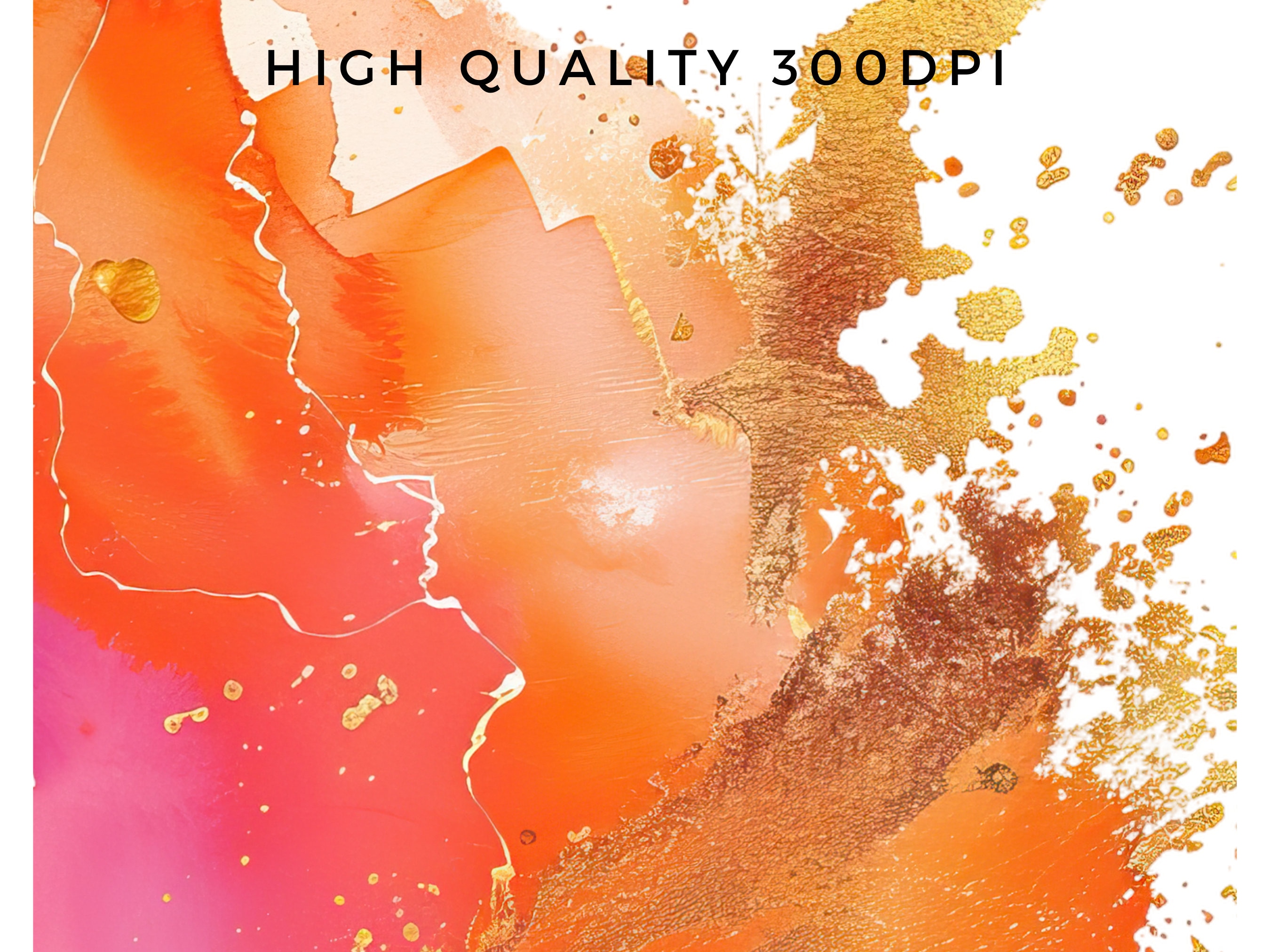 Watercolour Splash Clipart in Warm Colours Digital Watercolour Splatter ...