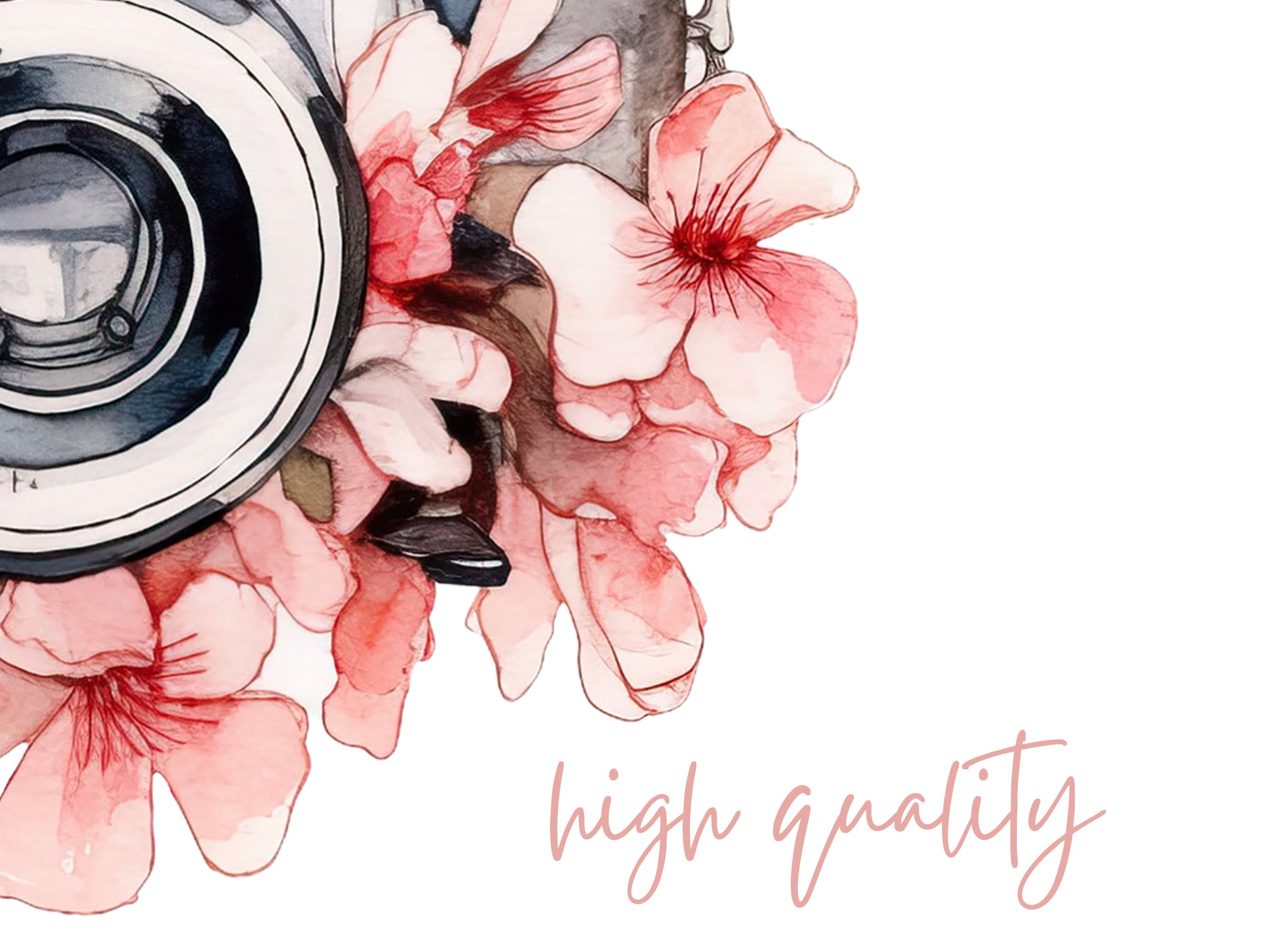 Vintage Camera Clipart With Flowers Floral Clip Art Clipart for ...