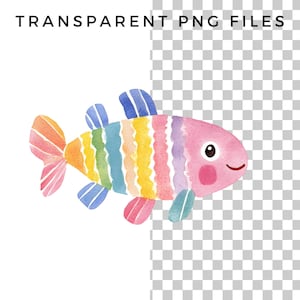 Cute Fishes Clipart - Watercolour Fish Images - Kawaii Clip Art ...