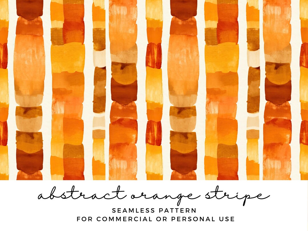 Abstract Orange Stripe Seamless Pattern - Autumn Scrapbook Paper ...