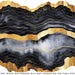 Black Agate Borders Clipart for Commercial Use - Geode Clip Art - Black ...