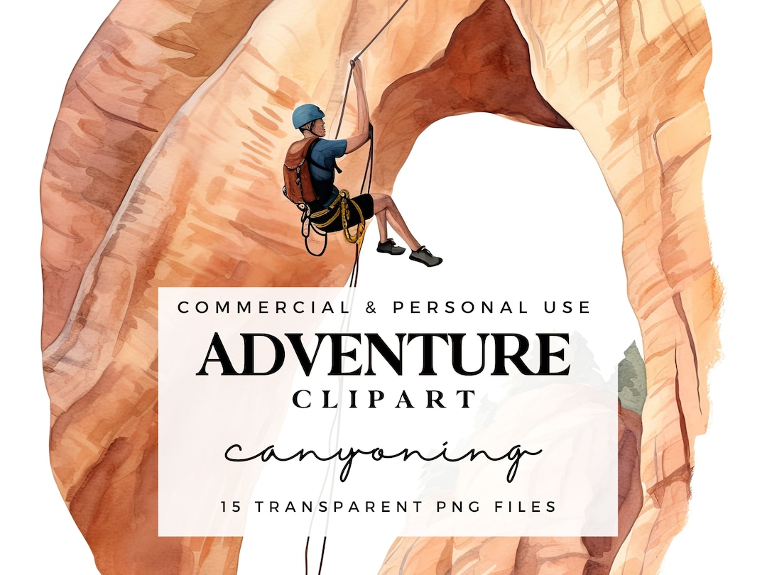 Canyoning Clipart Canyoning Clipart Bundle Abenteuer Sport Clip Art ...