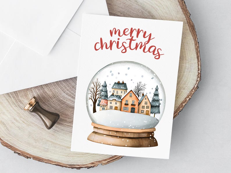 Cute Christmas Snow Globe Clipart Bundle - Snowman Snowglobe Clip Art ...