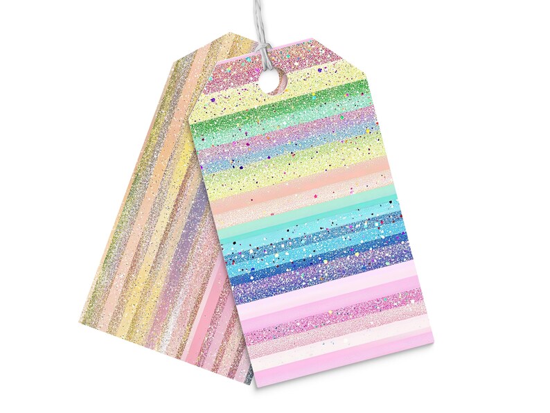 Rainbow Stripes Seamless Patterns - Sparkly Glitter Stripes in Pastel ...