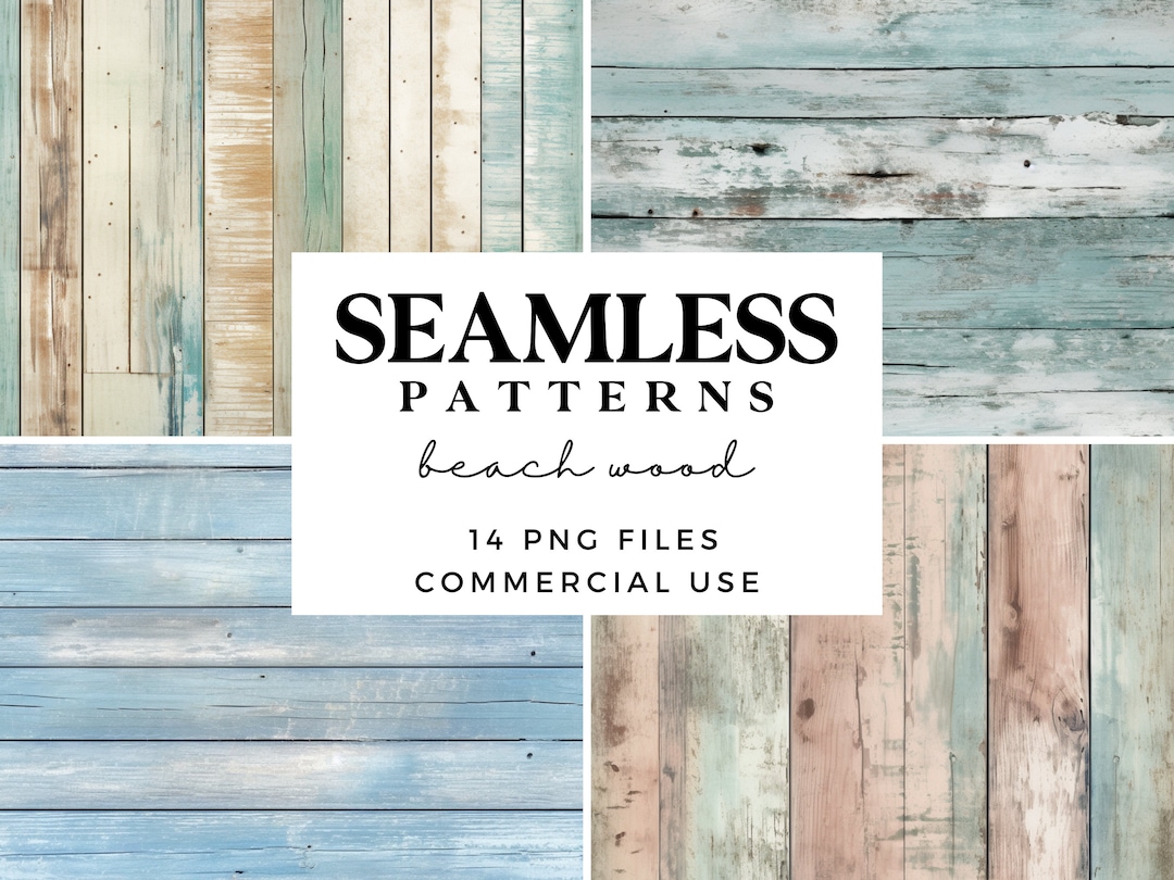 Beach Wood Background - Wood Digital Scrapbook Paper - Rustic Wooden ...