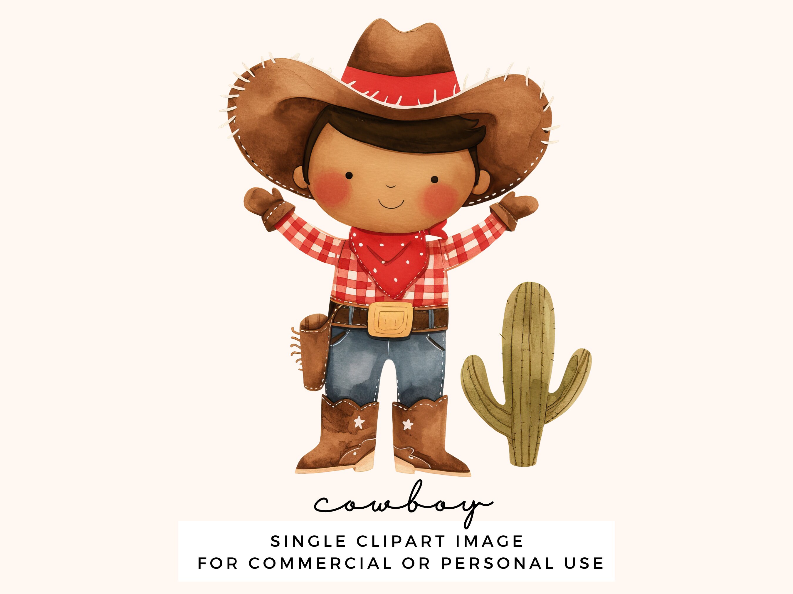 Cute Cowboy Clipart Baby Cowboy PNG Clip Art Nursery Wall Art, Kids ...