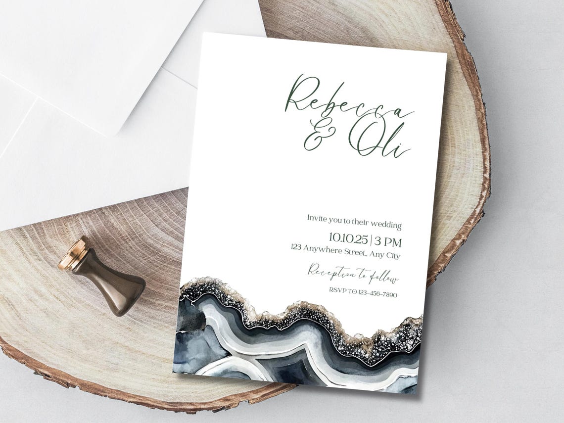 Black Agate Borders Clipart for Commercial Use - Geode Clip Art - Black ...