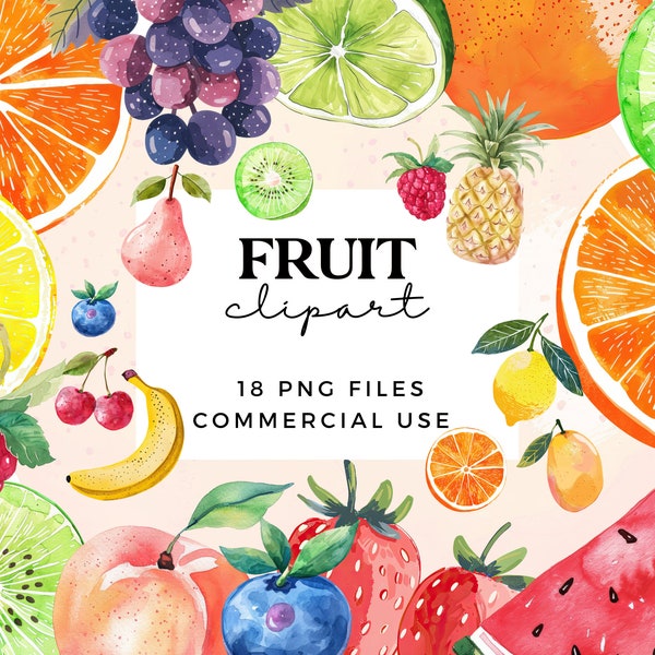 Fruit Clipart - Etsy