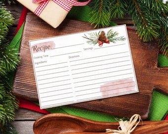 Printable Christmas Bundle Meal Planner Place Cards Recipe - Etsy