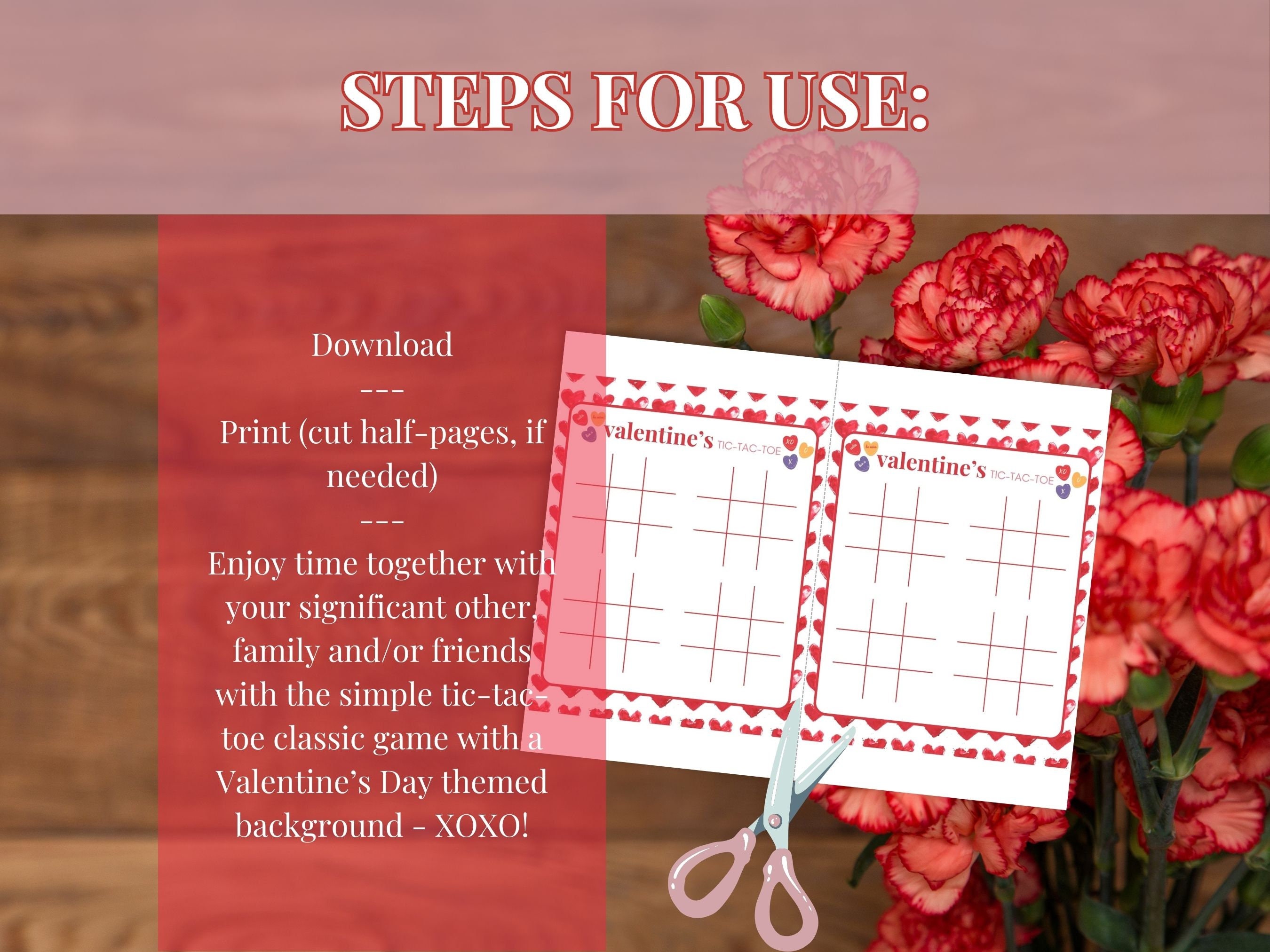 Printable Valentine's Day Tic-tac-toe, Valentine's Activities ...