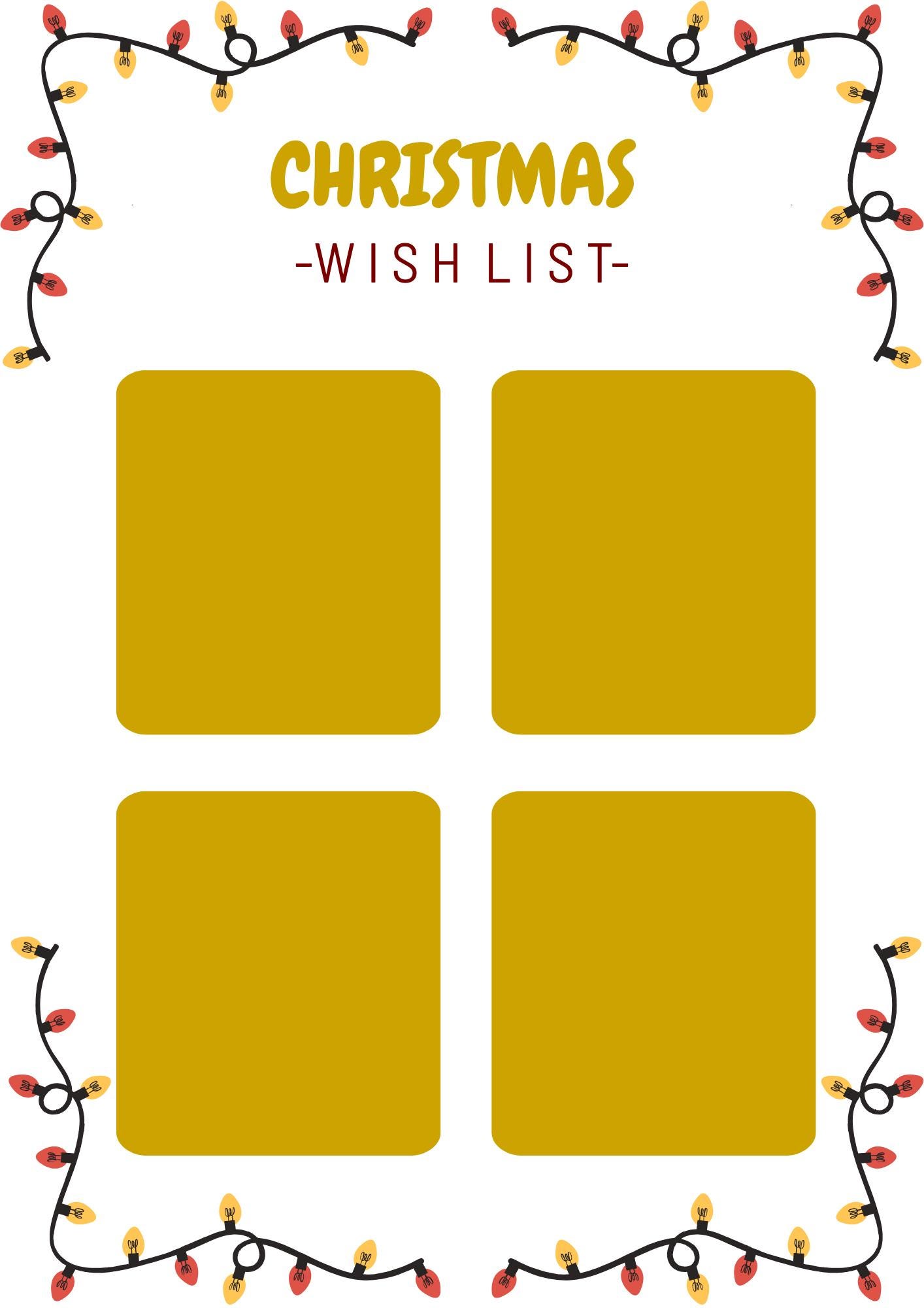 Christmas Wish List Printable | Holiday Wishlist | Gift Tracker ...