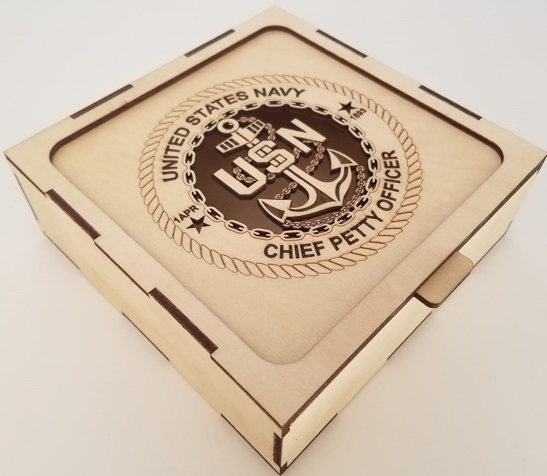 US Navy CPO Slider Box - Etsy