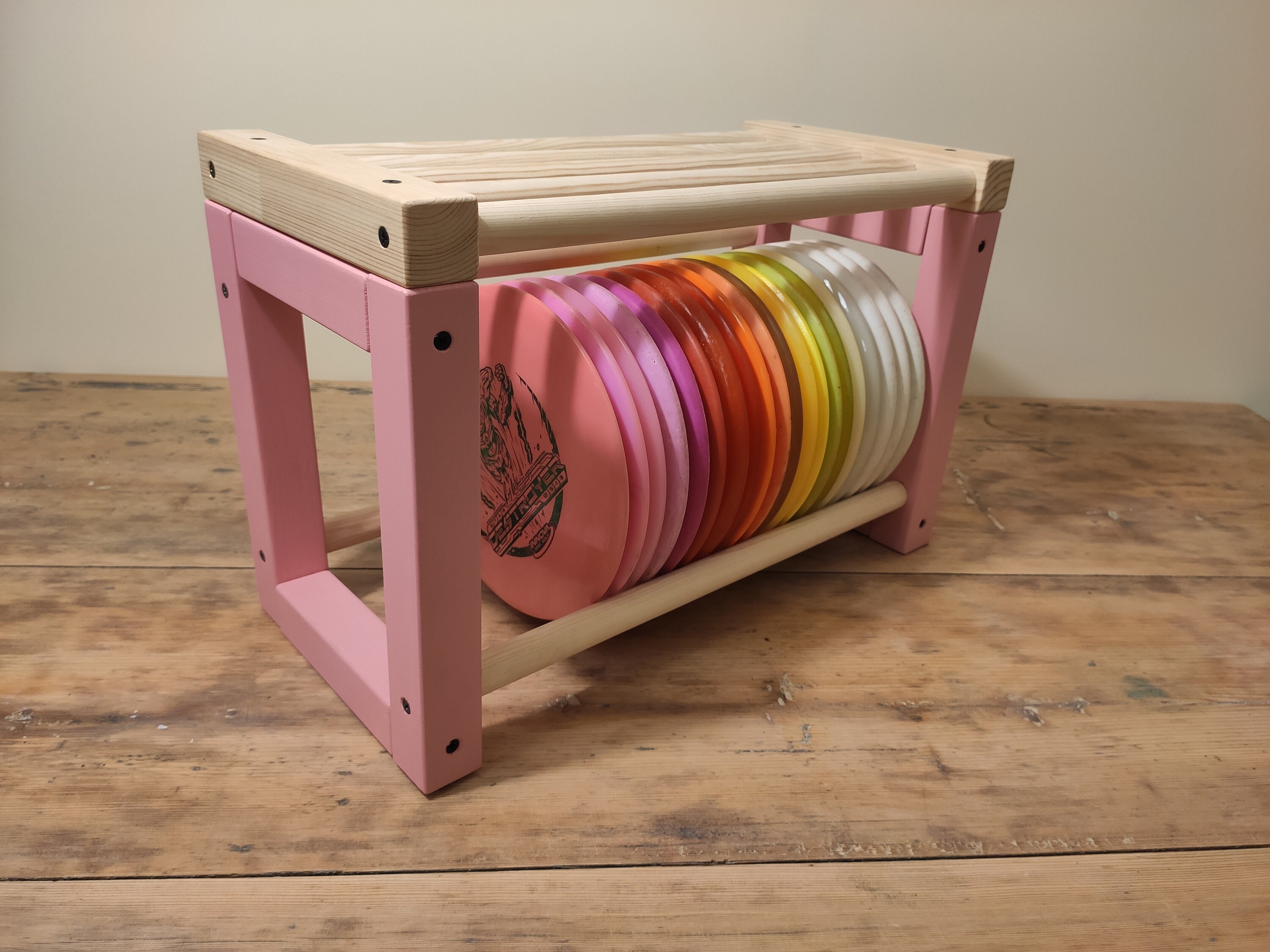 Disc Golf Rack With Shelf for Bag Disc Golf Disc Holder Disc Golf ...