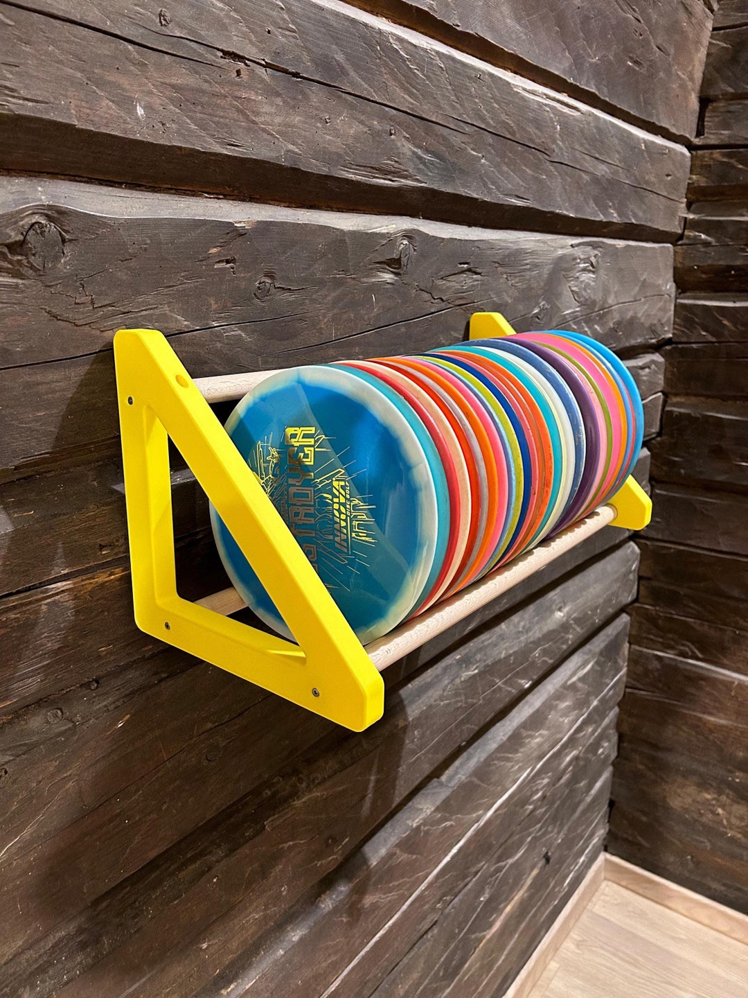 Wall Disc Golf Rack | Disc Golf Disc Holder | Disc Golf Storage Shelf ...