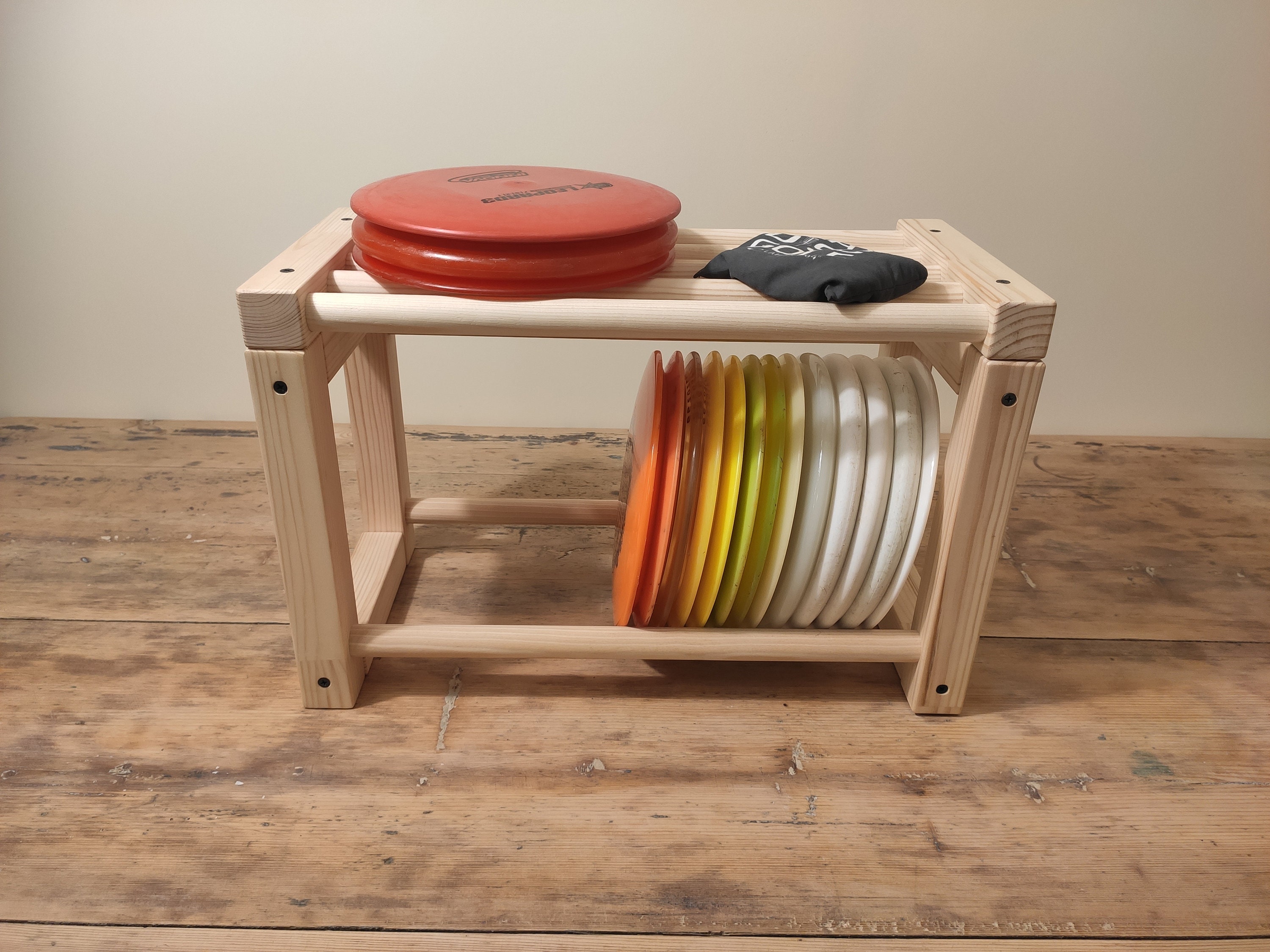 Disc Golf Rack With Shelf for Bag | Disc Golf Disc Holder | Disc Golf ...