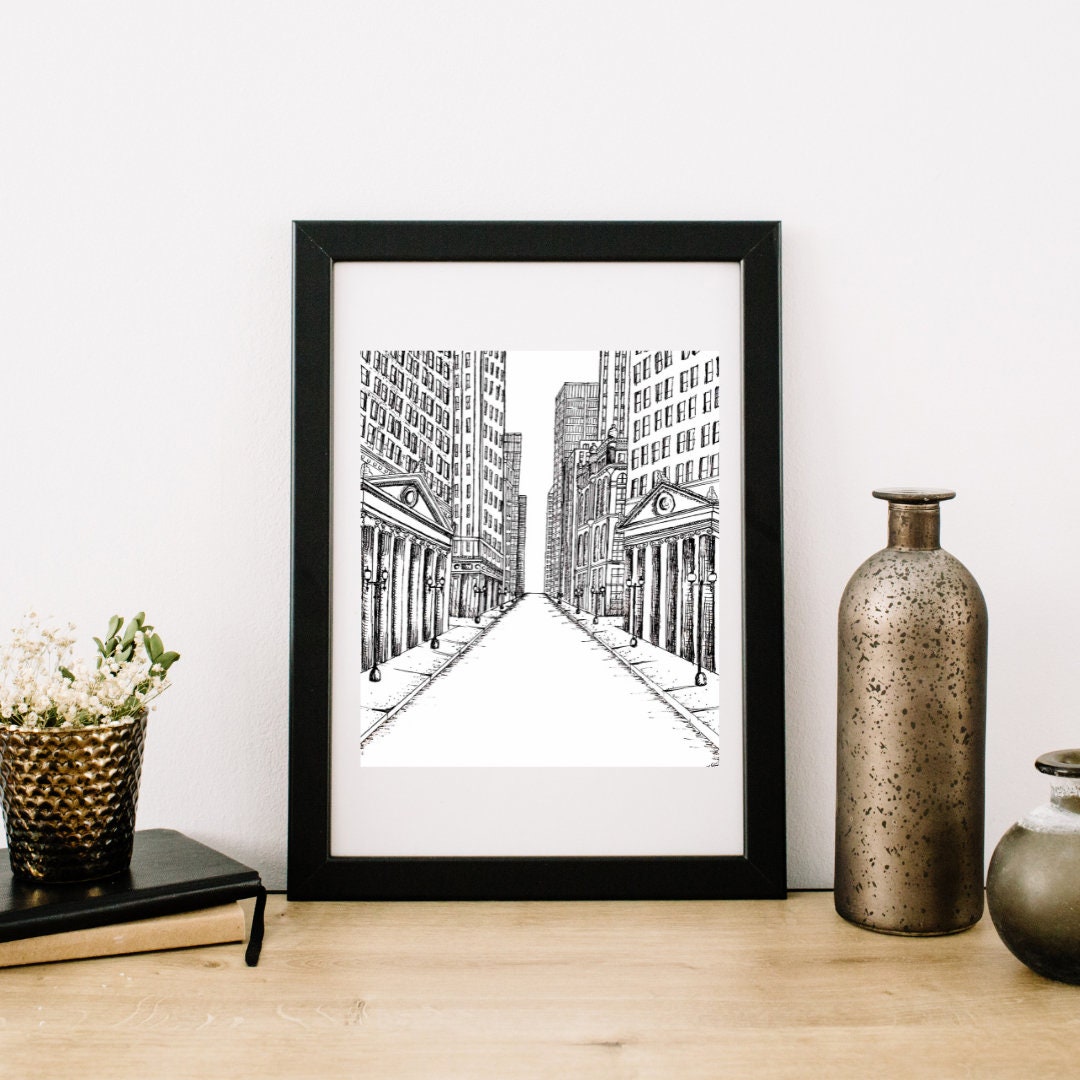 Chicago Ink Drawing - Etsy
