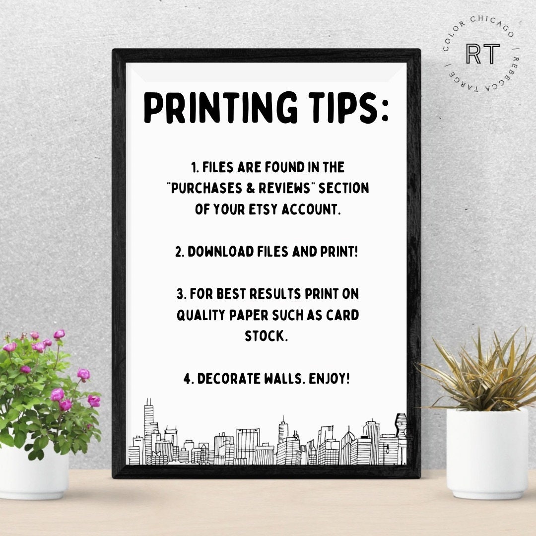 Ink Drawing of Chicago Landmarks - Etsy