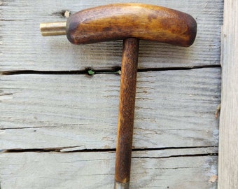 Ball Starter With Wood Handle and Brass Short Start on End of Handle - Etsy