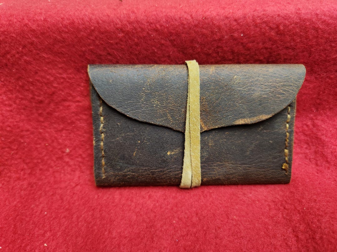 Flint Wallet, Oil Tanned Deer Hide. 3 Pockets at the Bottom of the ...