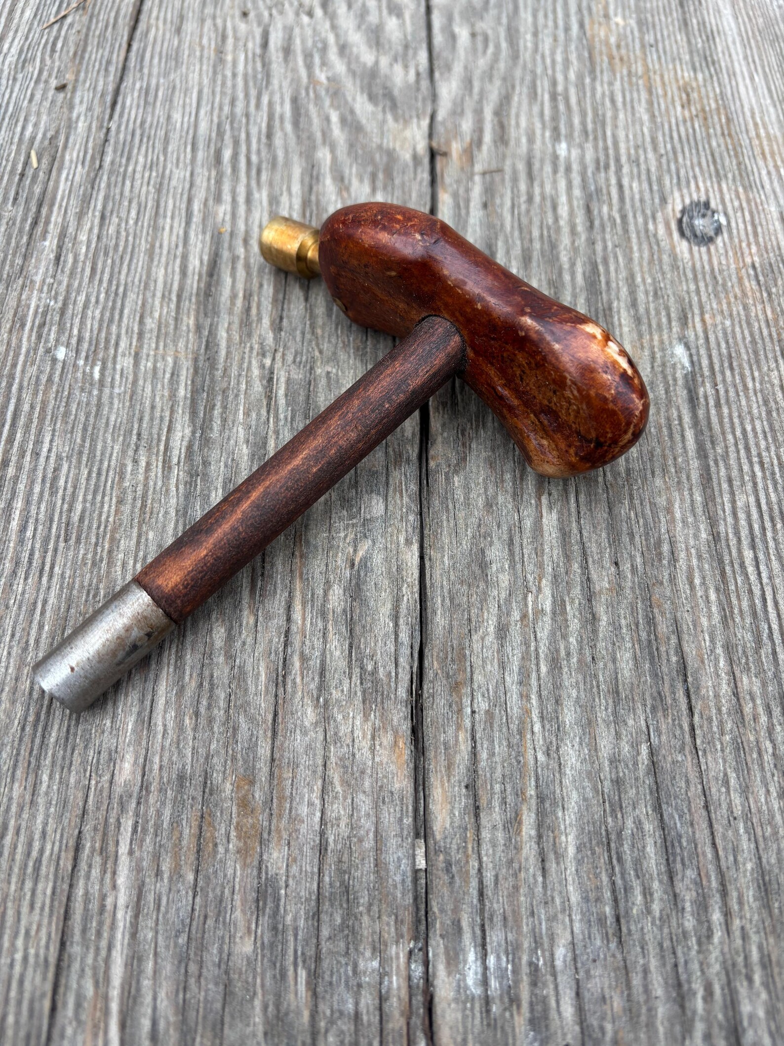 Ball Starter With Brass Short Start,and Antler Handle to Use With a 54 ...