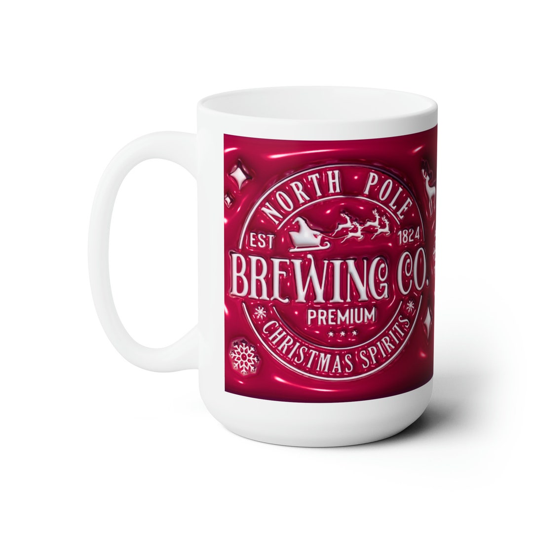 North Pole Brewing Company Mug Christmas Mug Puffy - Etsy