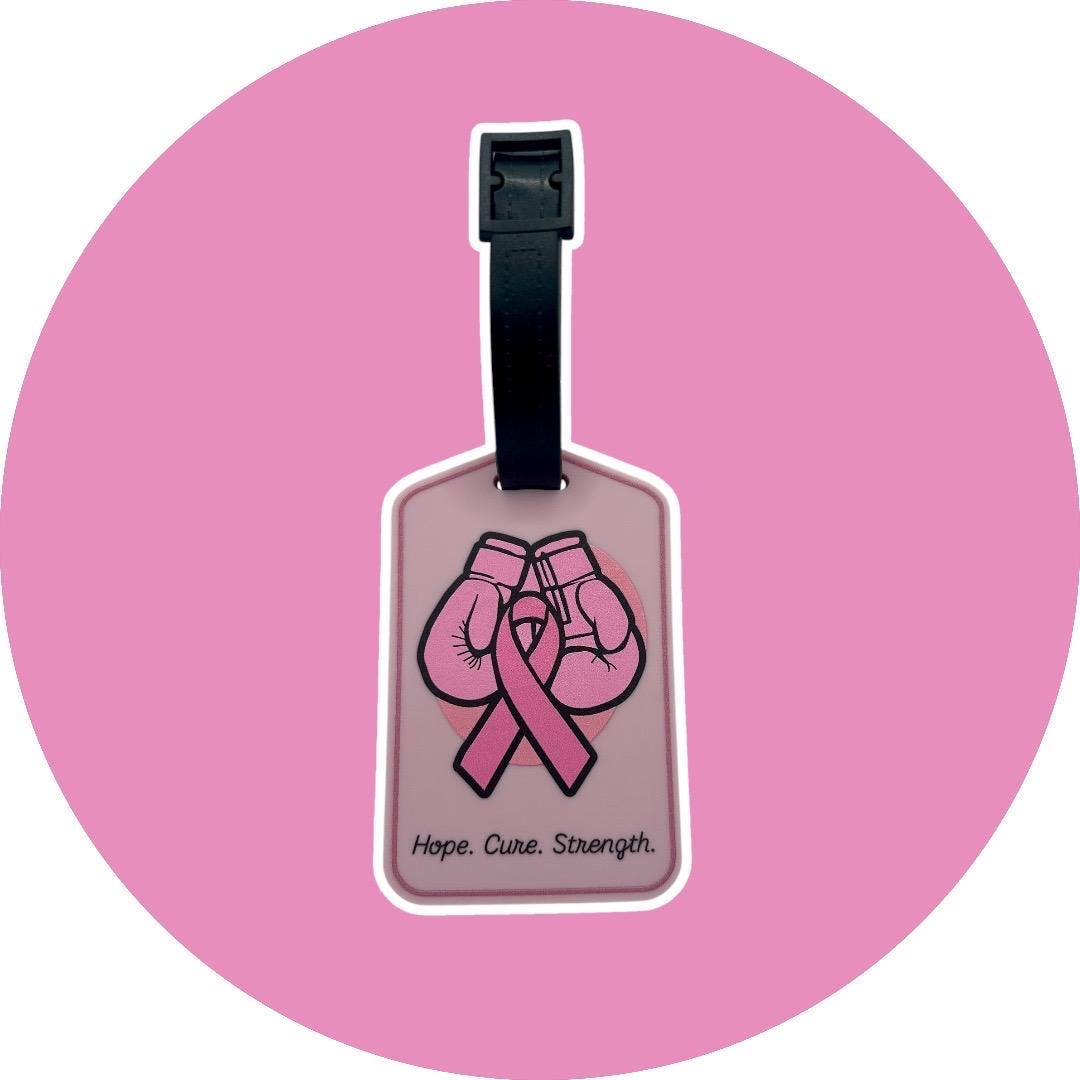 Crew Gift | Breast Cancer Awareness Travel Tag | Pinktober | Pink Bag ...