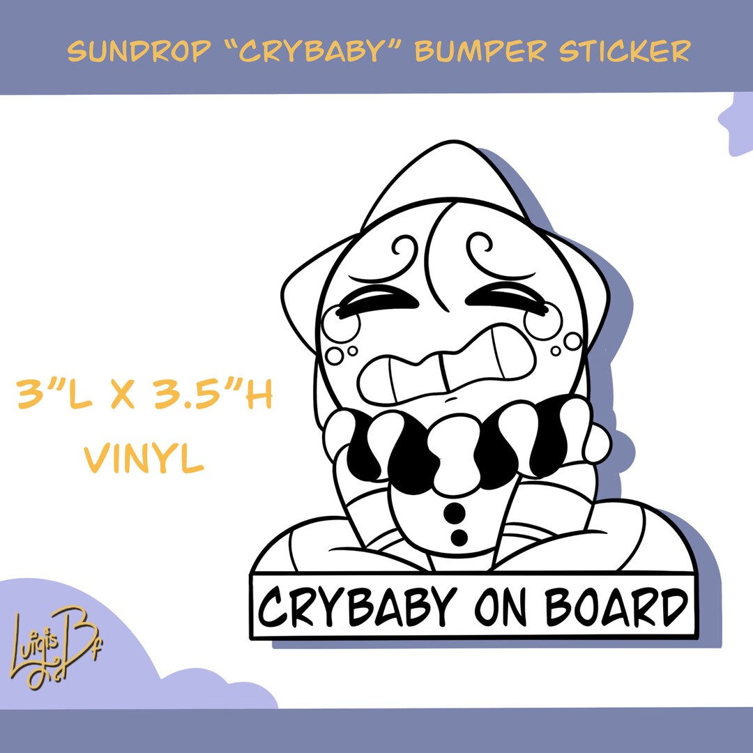 FNAF Sundrop crybaby on Board Bumper Sticker - Etsy