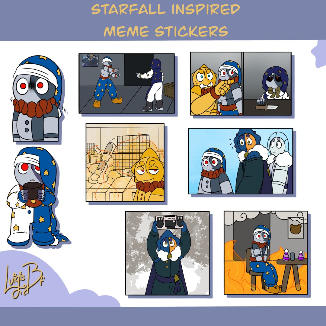 FNAF Starfall Inspired Meme Vinyl Stickers Moondrop, Sundrop, Babydrop ...