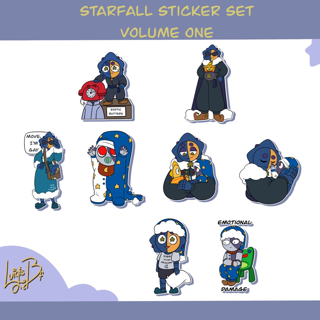 Starfall Inspired FNAF Stickers Volume One - Etsy
